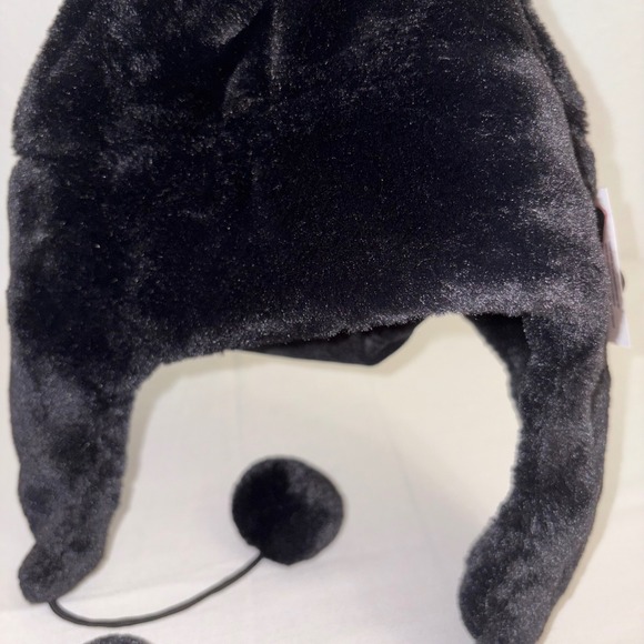 Ed Hardy | Accessories | Ed Hardy Black Faux Fur Trapper Hat Skull Rose ...